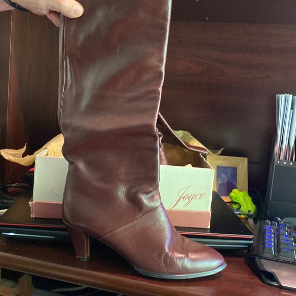 joyce | Shoes | Joyce Boots Wine Coloured 25 Heels Size 85 Medium Like ...